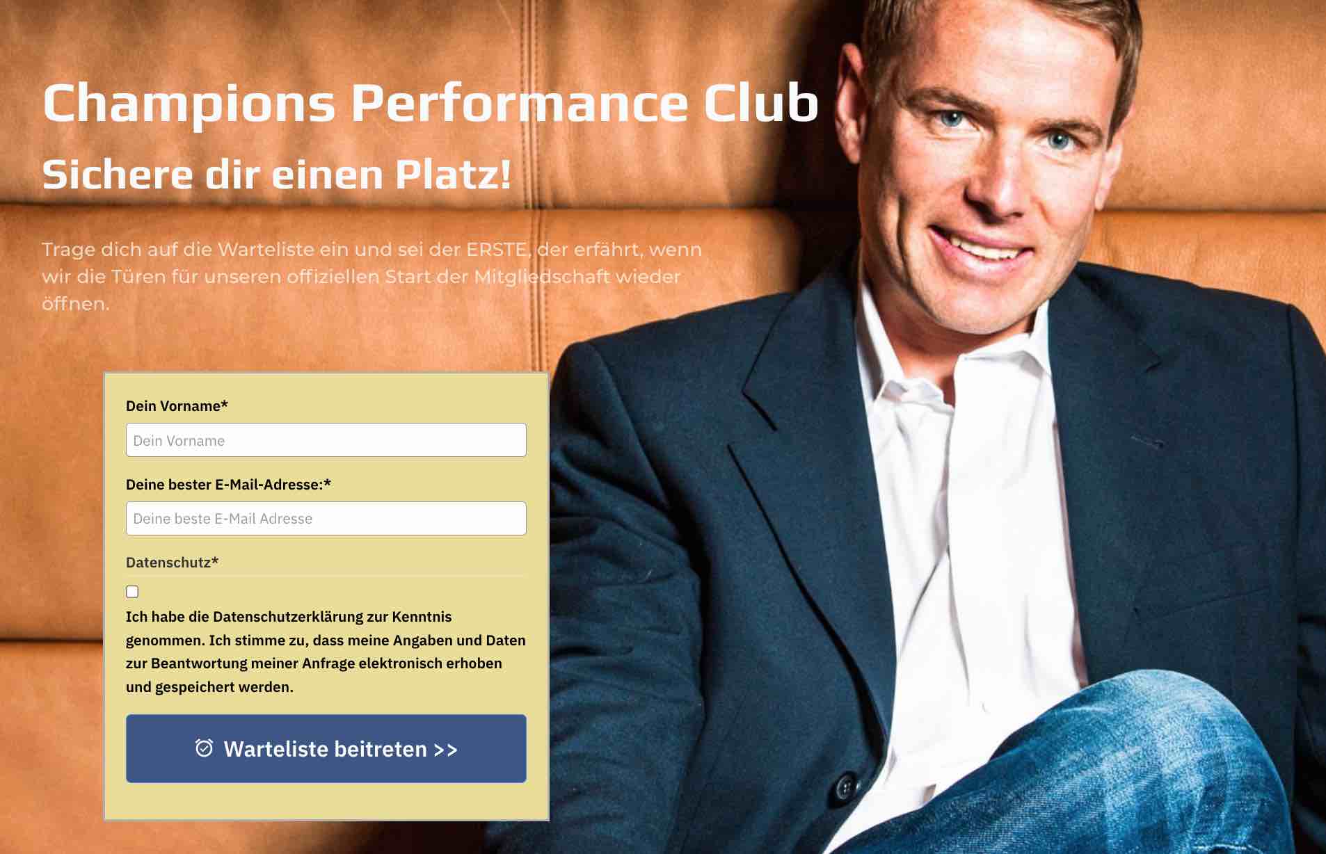 Warteliste Champions Performance Club