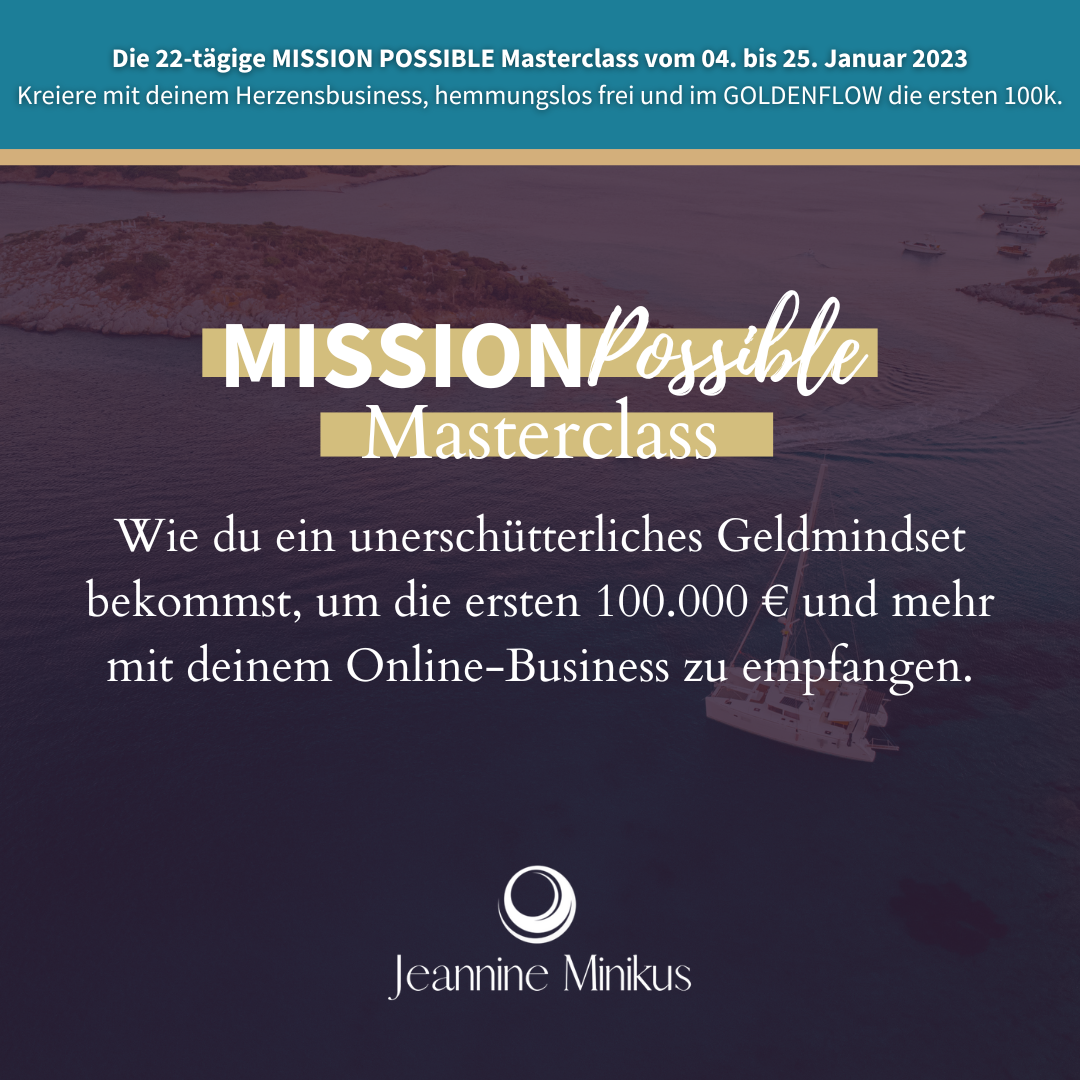 Deine 22-tägige GOLDENFLOW Masterclass