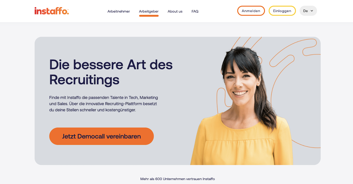 Instaffo | Die Recruiting-Plattform für Tech, Marketing & Sales.