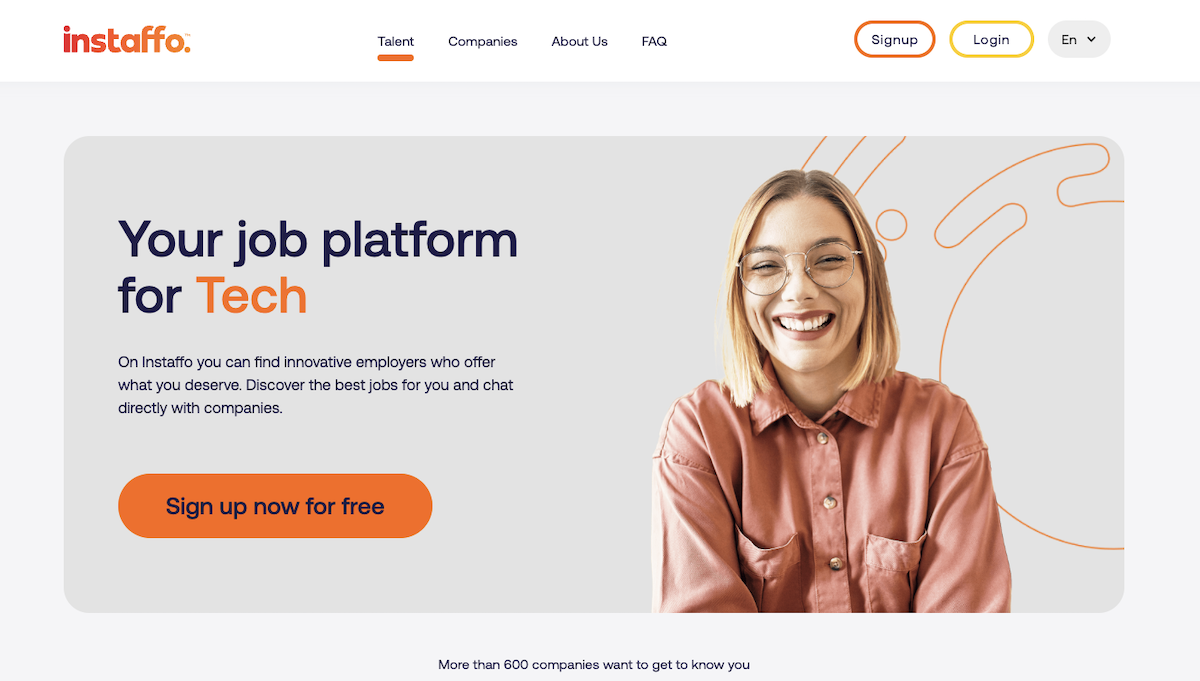 Instaffo | Your job platform for tech, marketing & sales.